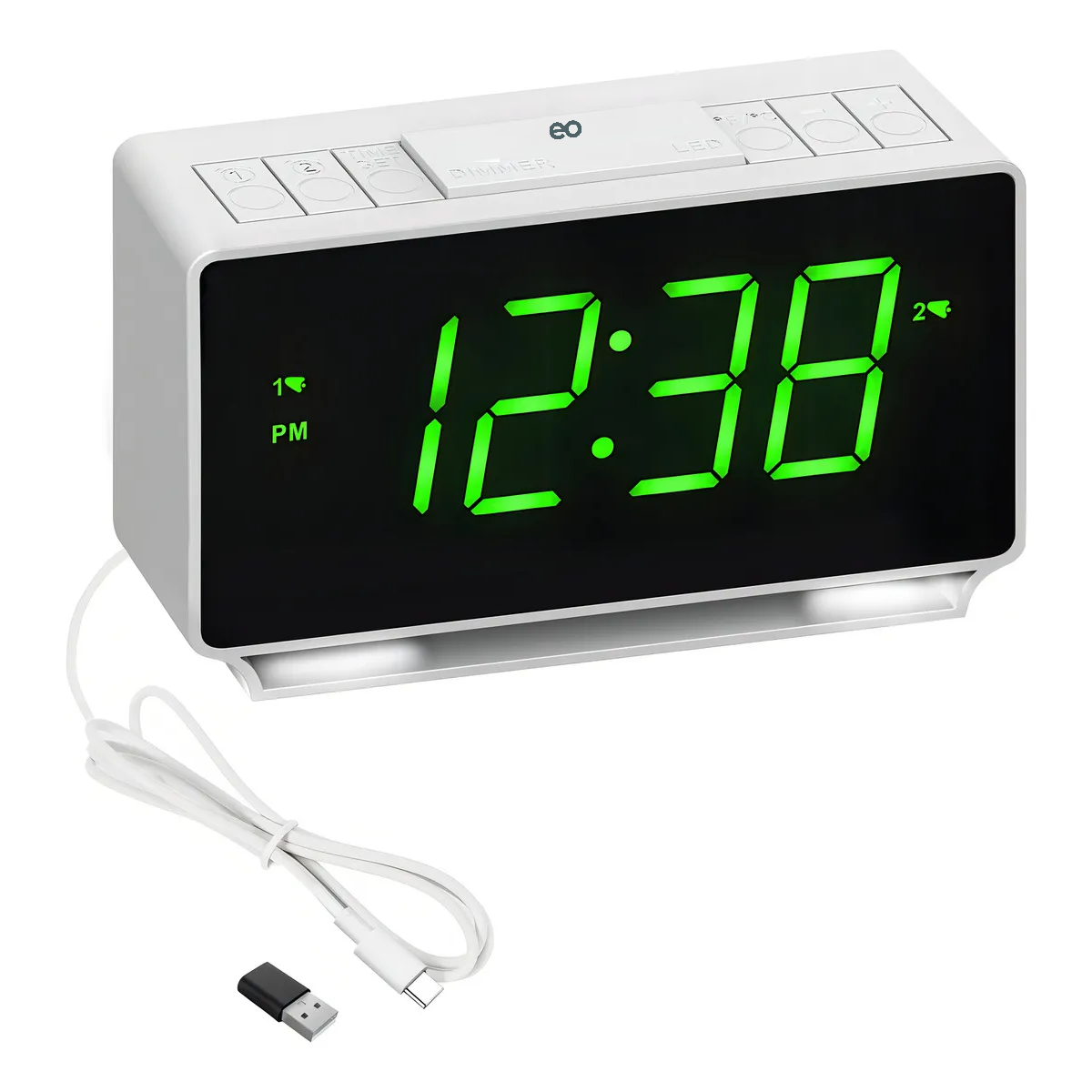 Reloj Digital Despertador LED Display Con alarma y temperatura luz ...