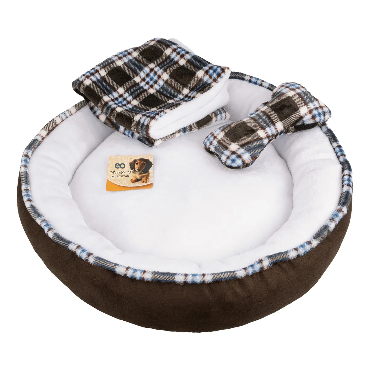 Cama C/frazada Y Juguete Blanca Ch