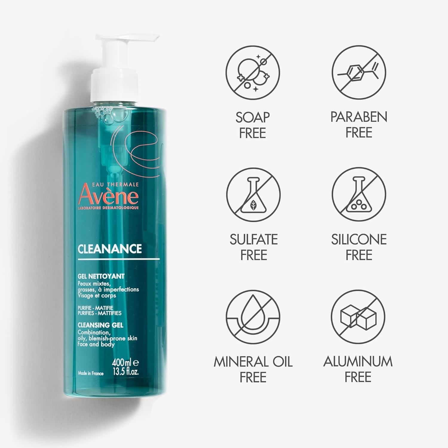Avene Cleanance Cleansing Gel Soap Free Cleanser For Acne Prone Oily