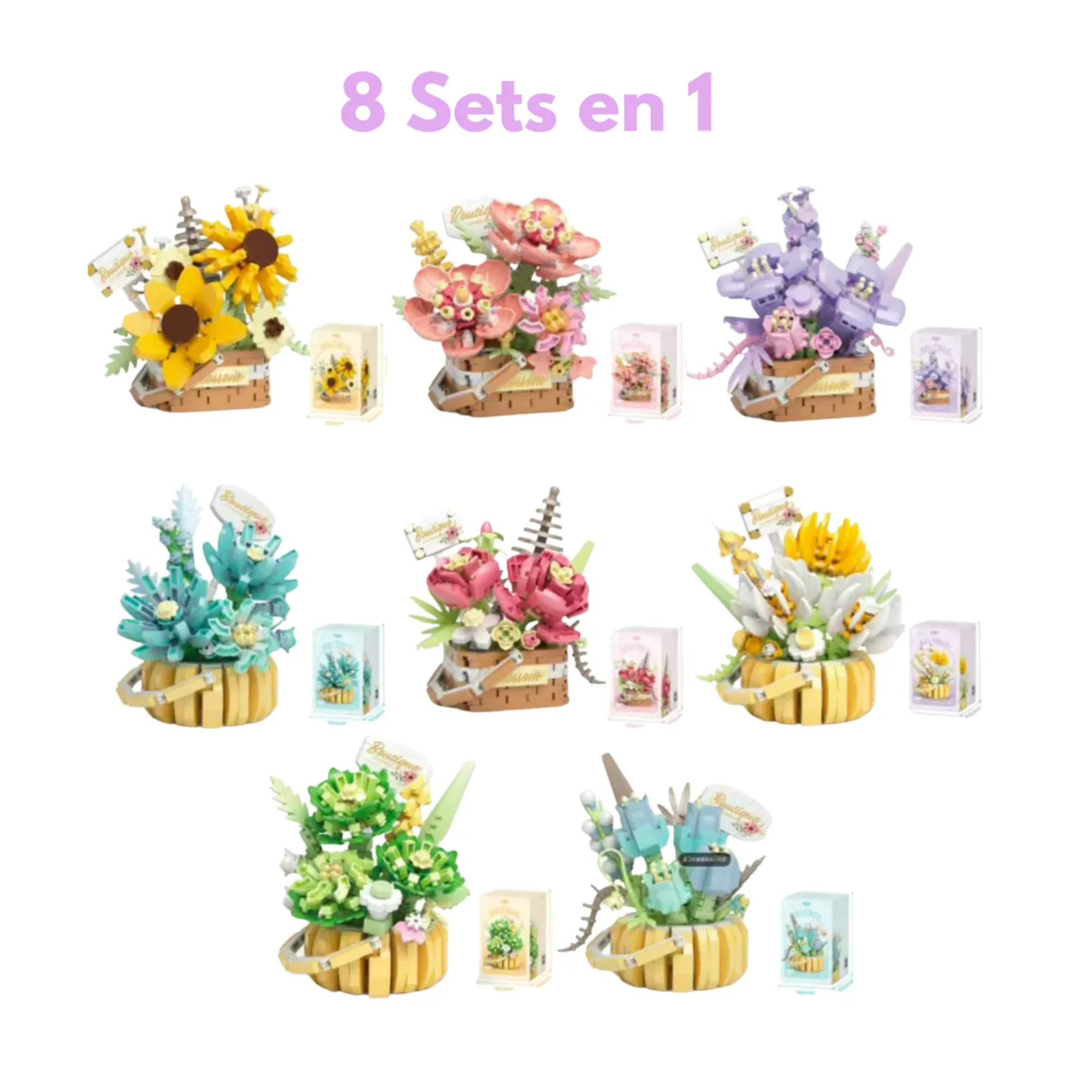 Armables Coleccionables ,Ramo de Variedad: Set de 8 Plantas Armables ...