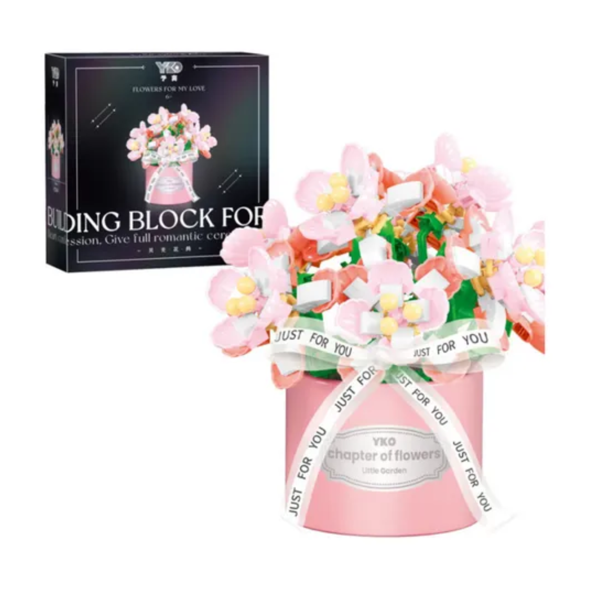 Bloques Armables de Flores Rosas y Tulipanes Colección Bonito Regalo ...
