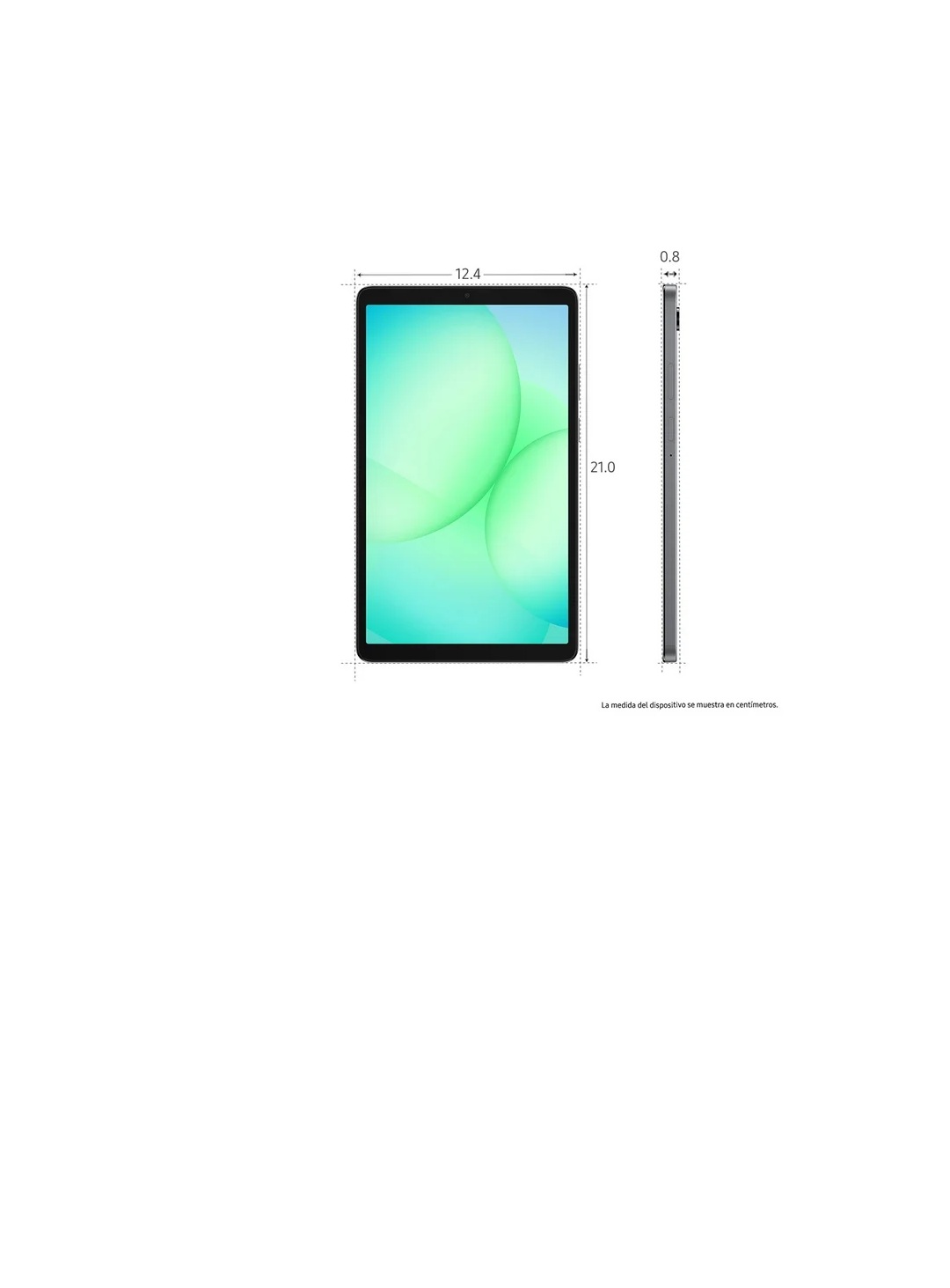 Tableta Samsung A11 WIFI 64Gb 4Ram Color Grafito Nuevo Libre