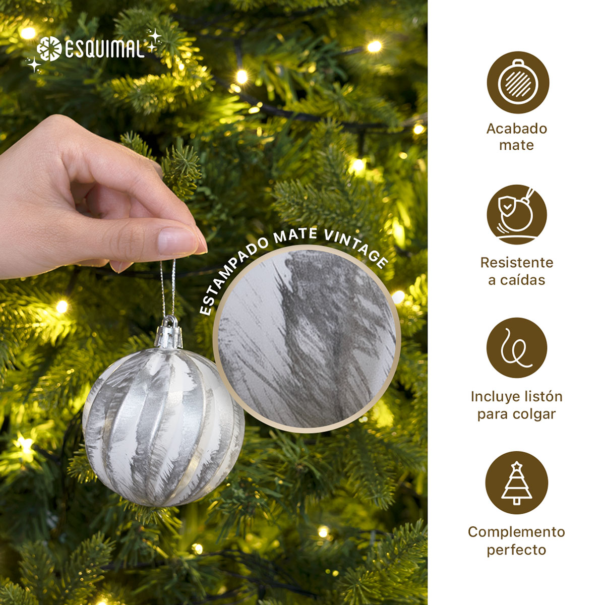 Set de Esferas y Adornos Navideños para Árbol de Navidad, Decoración ...