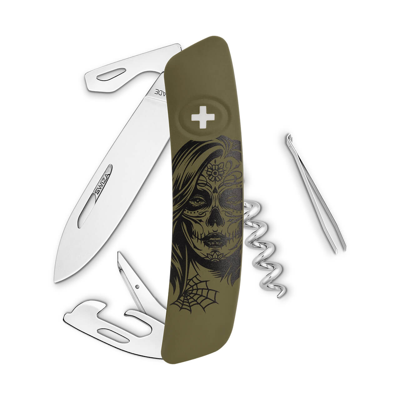 Navaja SWIZA KNB.0030.H013 EDICION ESPECIAL Standard D03 GIRLS SKULL ...