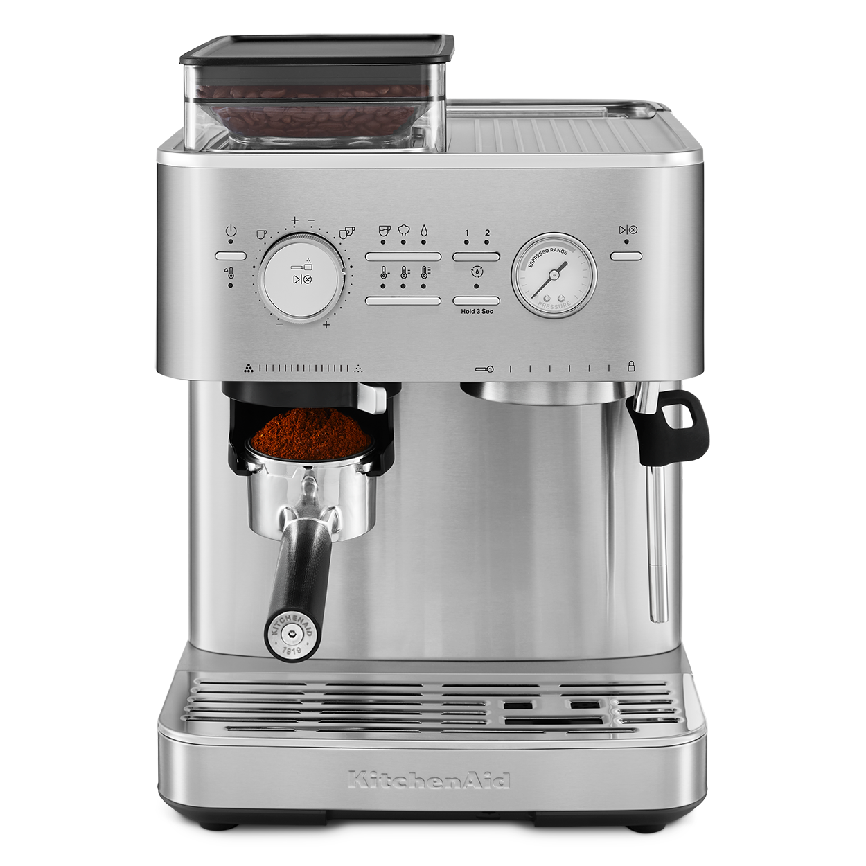 Cafetera Semiautomática Espresso KitchenAid KES6551SX de 2.5 Litros