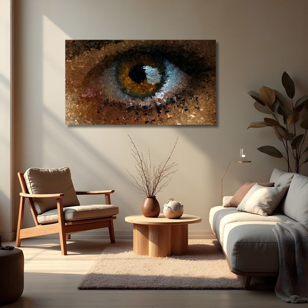 Cuadro Decorativo Abstracto 60x80cm Ojo Mosaico