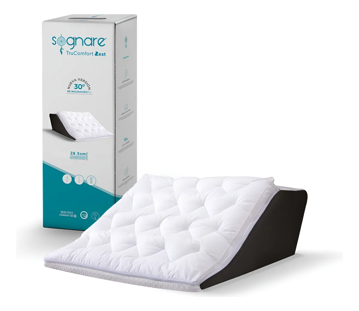 Almohada Sognare Trucomfort Rest 28.5 Cm Memory Foam Azul