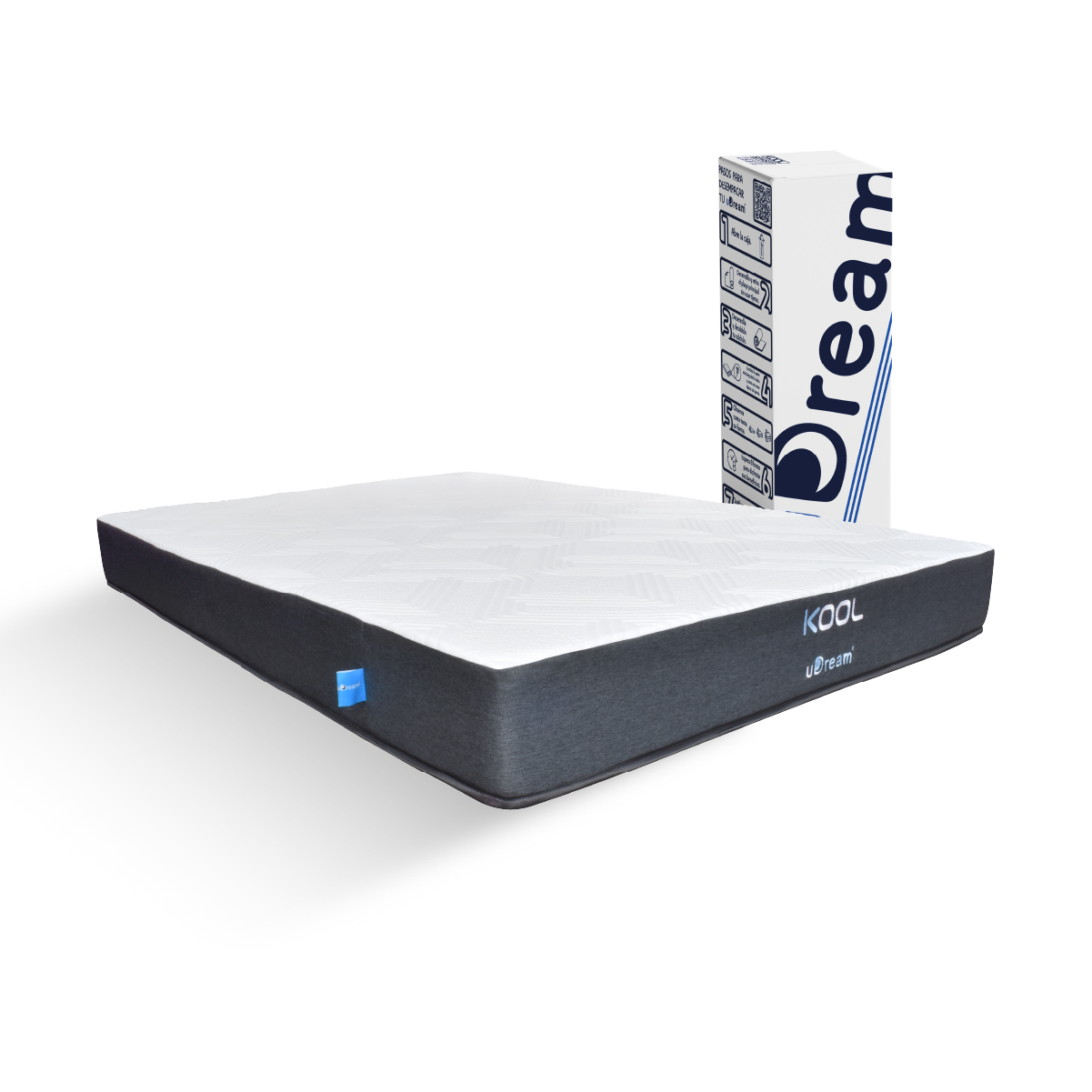 Colchón en caja uDream Modelo Kool con Memory Foam Individual.
