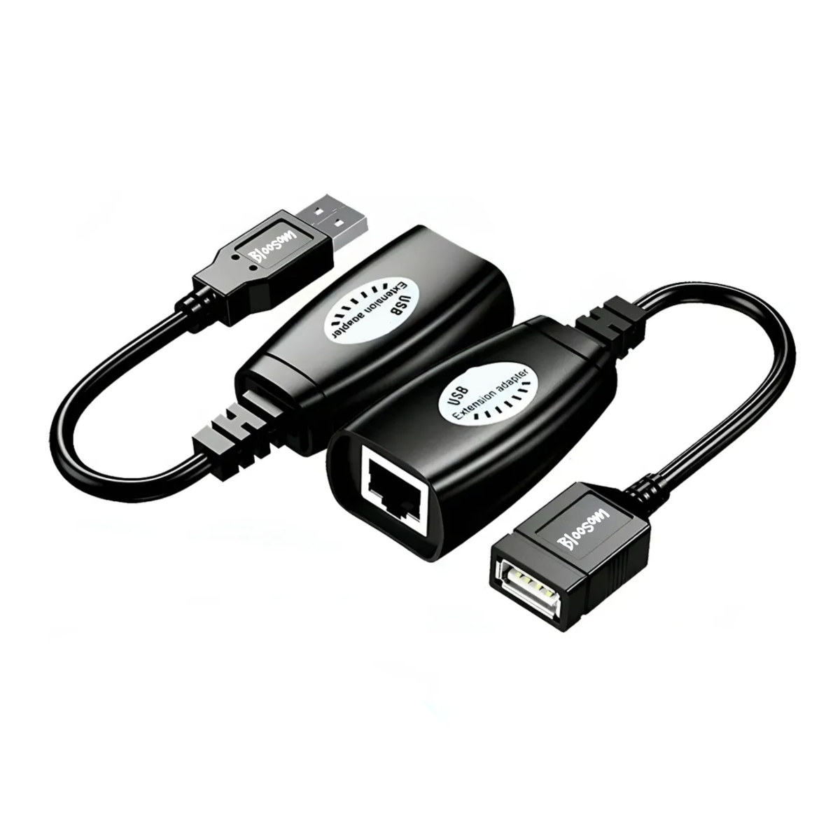 Extensor Usb 50m Por Cable Utp Negro