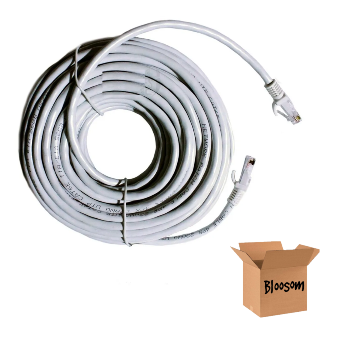 Cable Ethernet Red Lan 20m Reforzado Cat6 Internet Consola Blanco