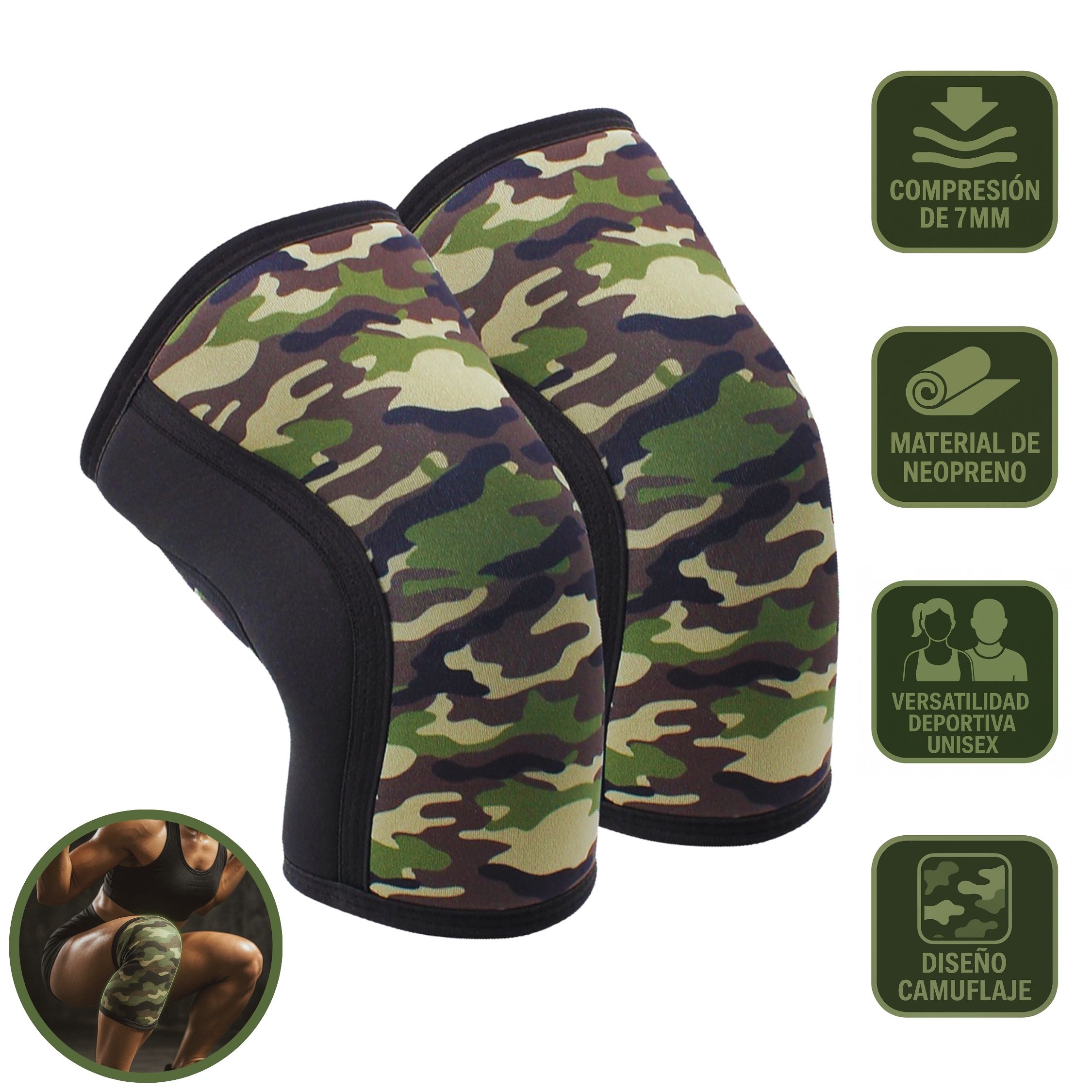 Rodilleras de Neopreno 7mm Alta Compresión Talla M – Soporte para ...