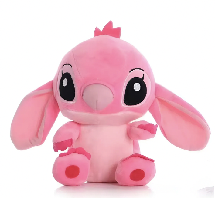 Peluche De Stitch 20 Cm De Altura Excelente Regalo Niños Rosa