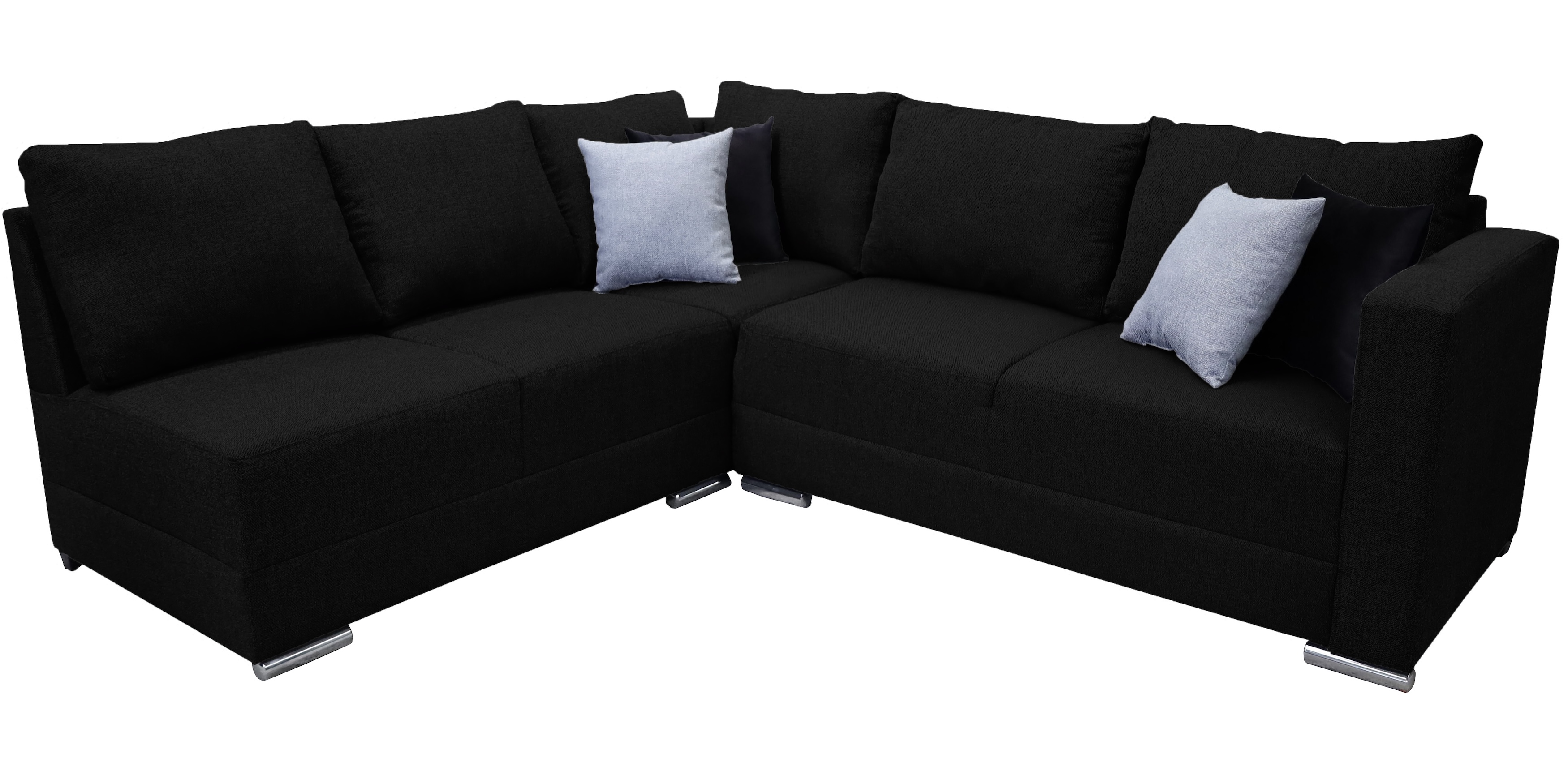 Sala esquinera El Bazar Storte Tempo Negro 215 x 255 cm Lino nacional ...