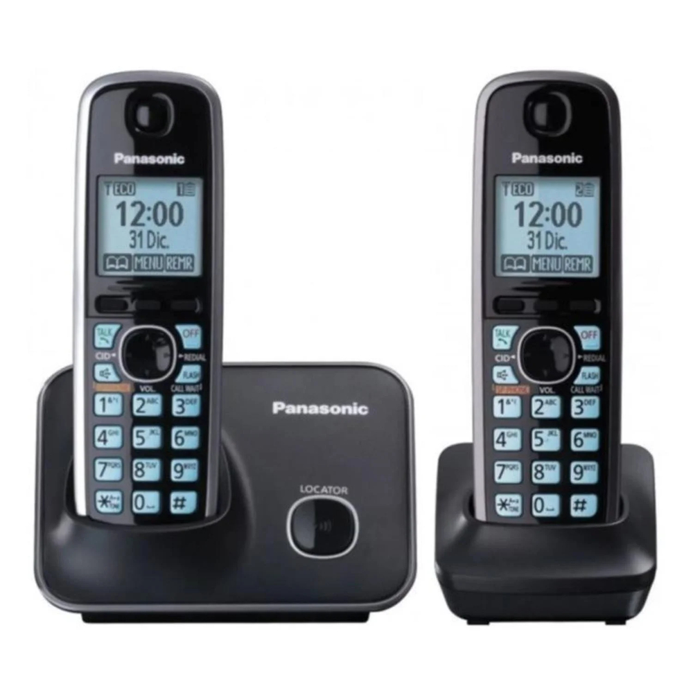 TELEFONO INALAMBRICO PANASONIC KXTG4112MEB KIT 2 TELEFONOS DETEC LCD AZUL